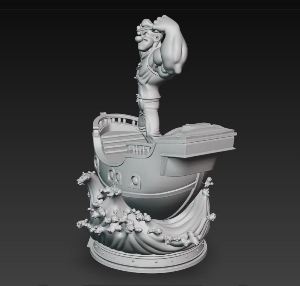 Popeye 3D Model : Popeye STL File , Sailor 3D Model , Pirates STL File ...