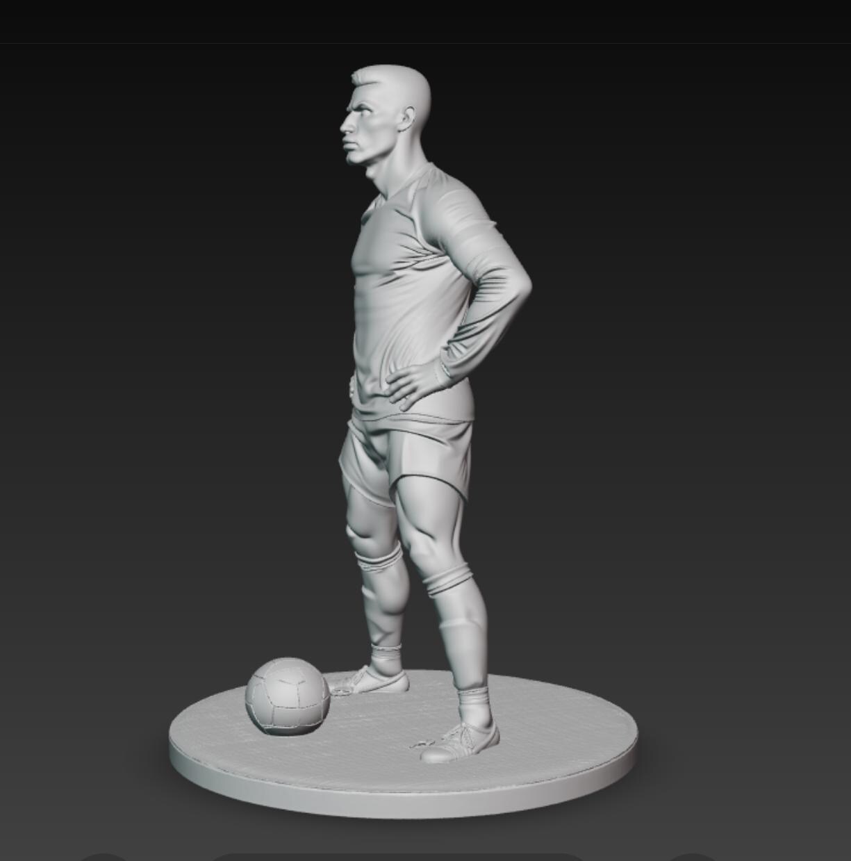 Cristiano Ronaldo 3D Model : Ronaldo STL File , Football 3D Model ...