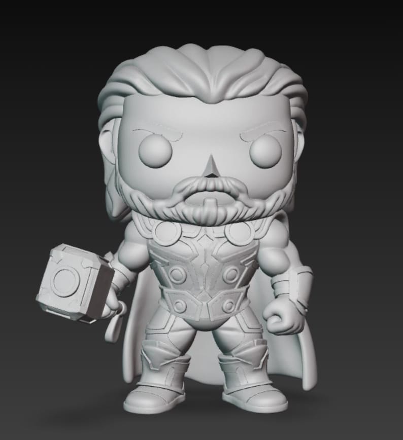 Thor 3D Model File : Thor Chibi STL File , Avengers 3D Model, Avengers ...