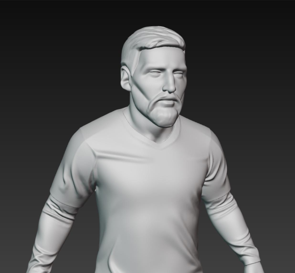 Lionel Messi 3D Model : Messi STL File , Football 3D Model , Football ...