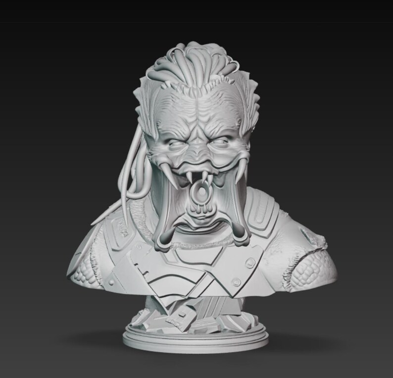Predator 3D Model : Predator Bust STL File ,alien STL File , Predator ...