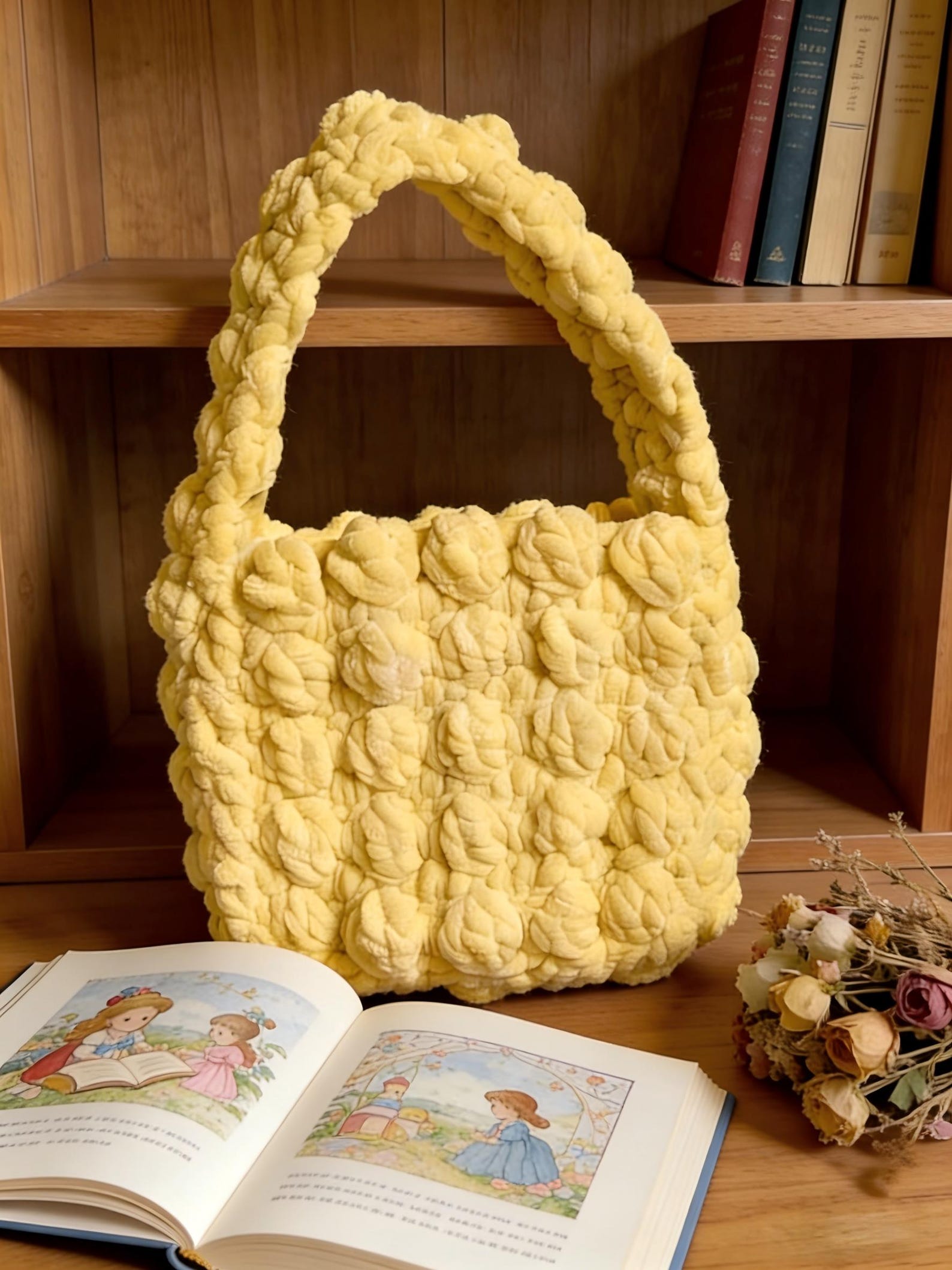 Crochet Bubble Hobo Bag Pattern, Chunky Yarn Tutorial (digital Download ...