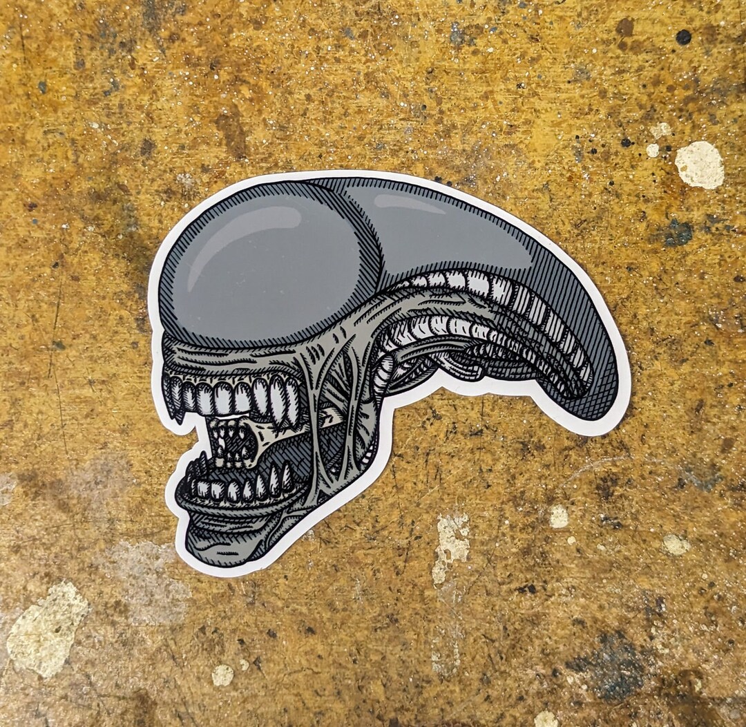 Alien Vinyl Sticker | Xenomorph | Alien Movie | Horror Sticker - Etsy