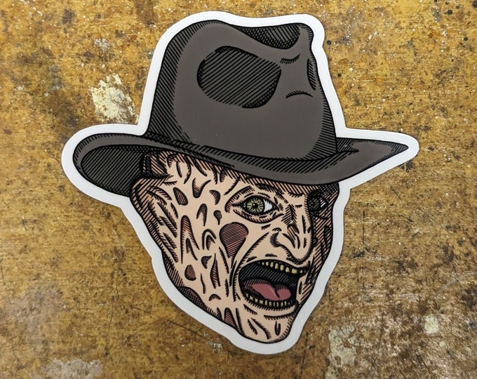 Freddy Krueger Vinyl Sticker | Nightmare on Elm Street | Horror Sticker ...