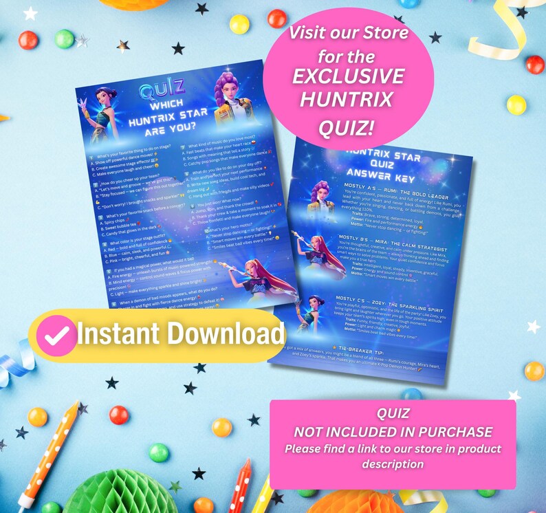 Kpop Demon Hunter Water Bottle Labels, Huntrix Party Decor (PDF) - Etsy