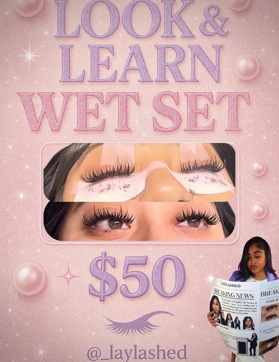 Look & Learn Wet Set Eyelash Extensions - Etsy