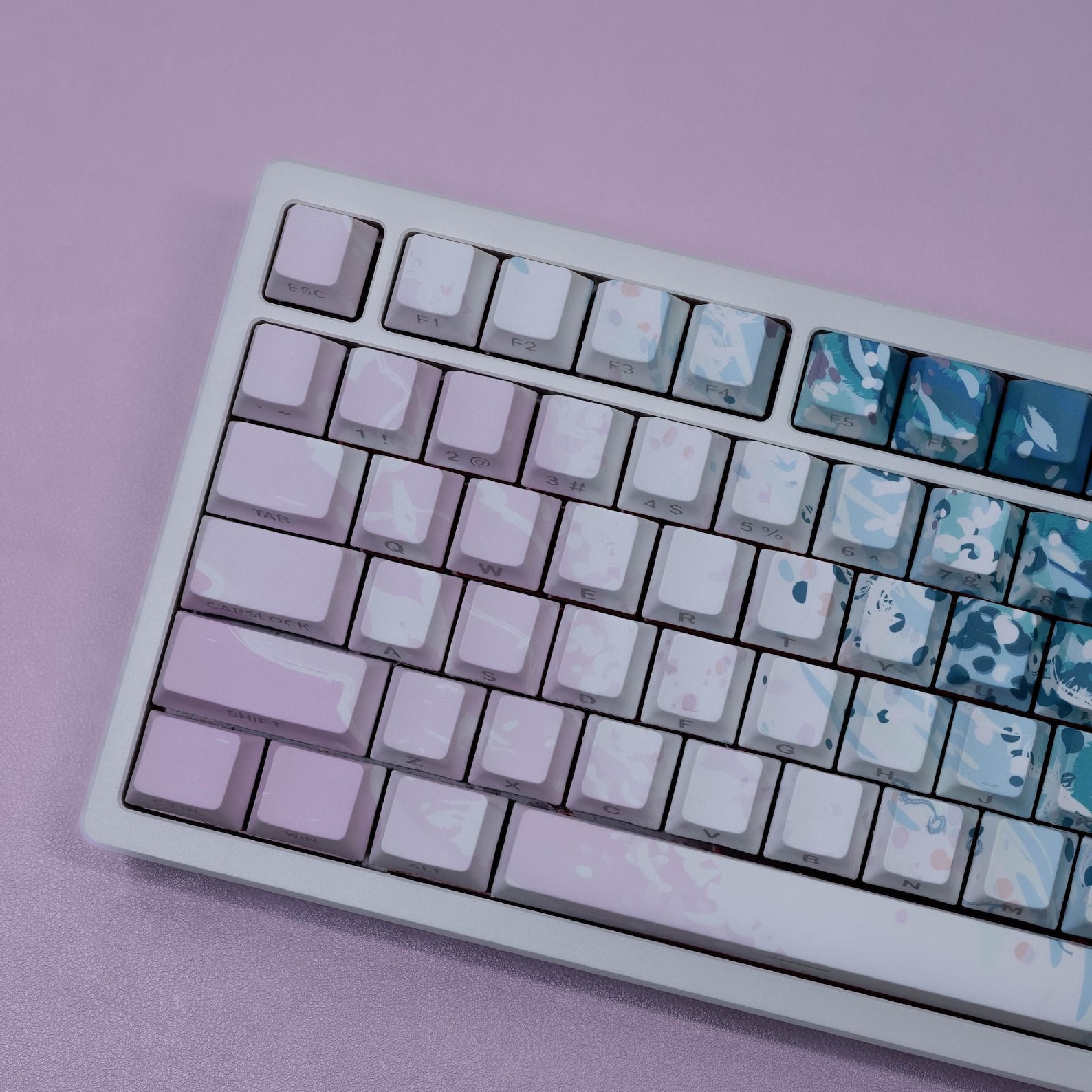 Pink Beach Double-shot Keycaps, Side Shine-through,cherry Profile 130 ...
