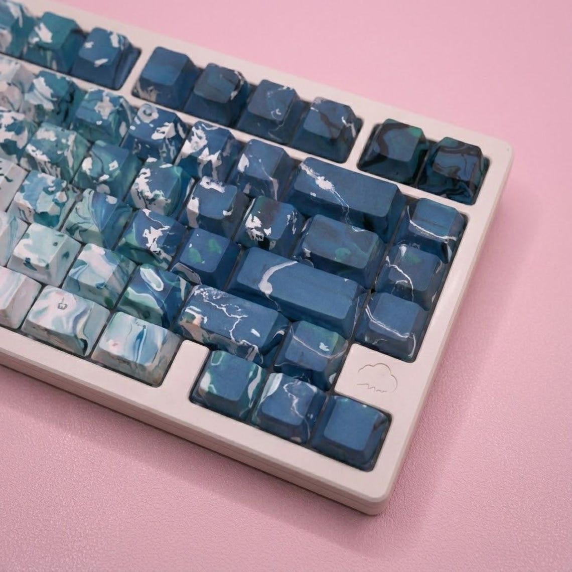 Pink Beach Double-shot Keycaps, Side Shine-through,cherry Profile 130 ...