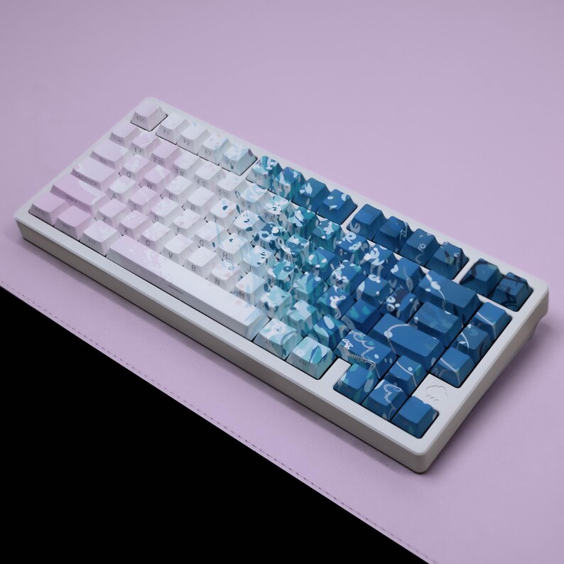 Pink Beach Double-shot Keycaps, Side Shine-through,cherry Profile 130 ...