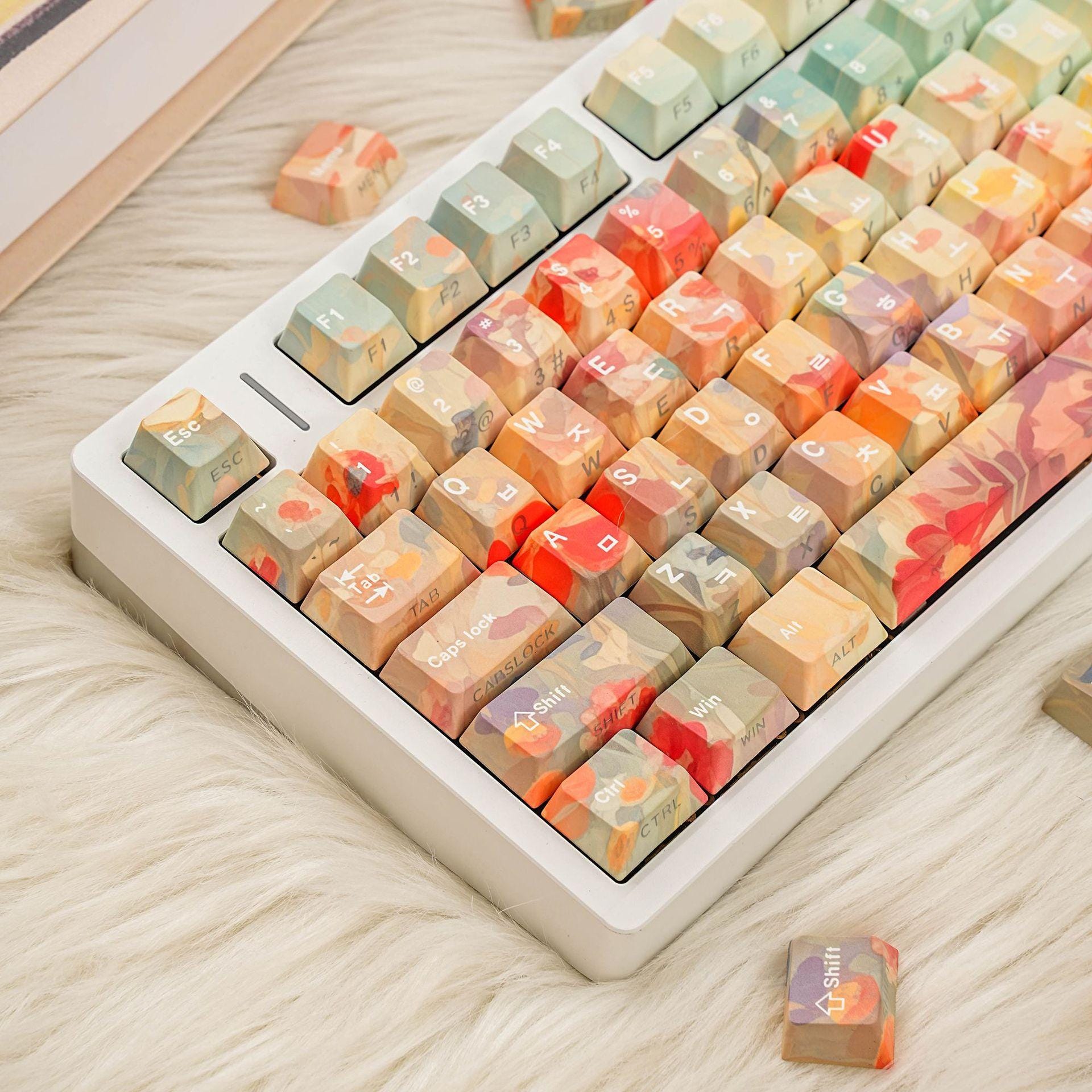 Ghibli Garden Double-shot Keycap Set, Dye-sub + Double-shot PBT Cherry ...