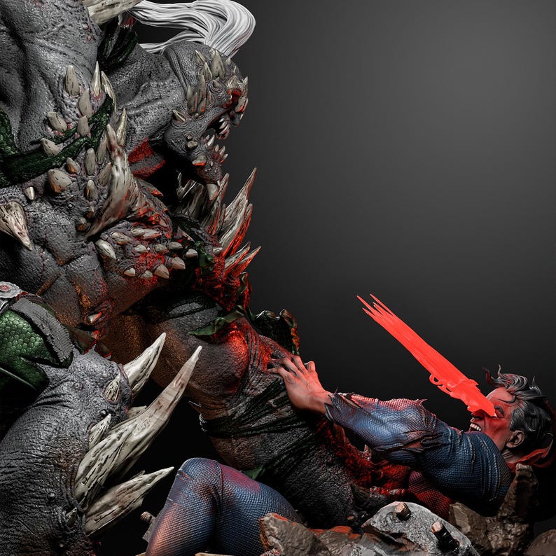Doomsday Fanart 1/6 Scale STL Statue | Battle Monster Diorama (3D Print ...