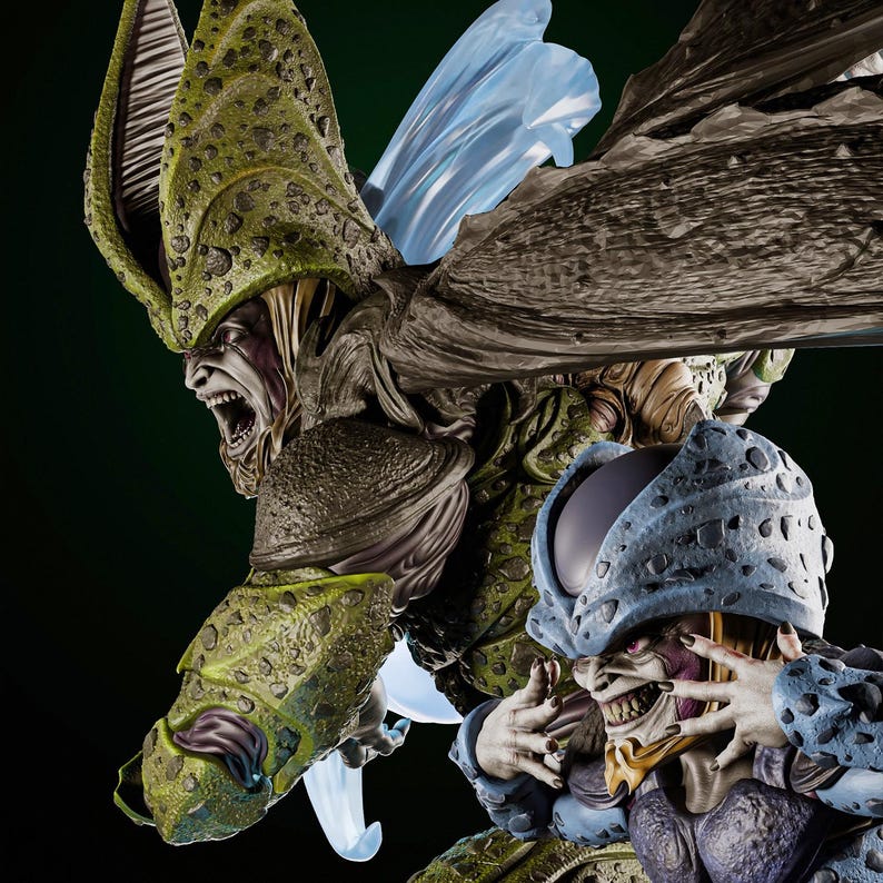 Cell Fanart Diorama | 1/6 Scale | Juniors Energy Blast Scene | 3D STL ...