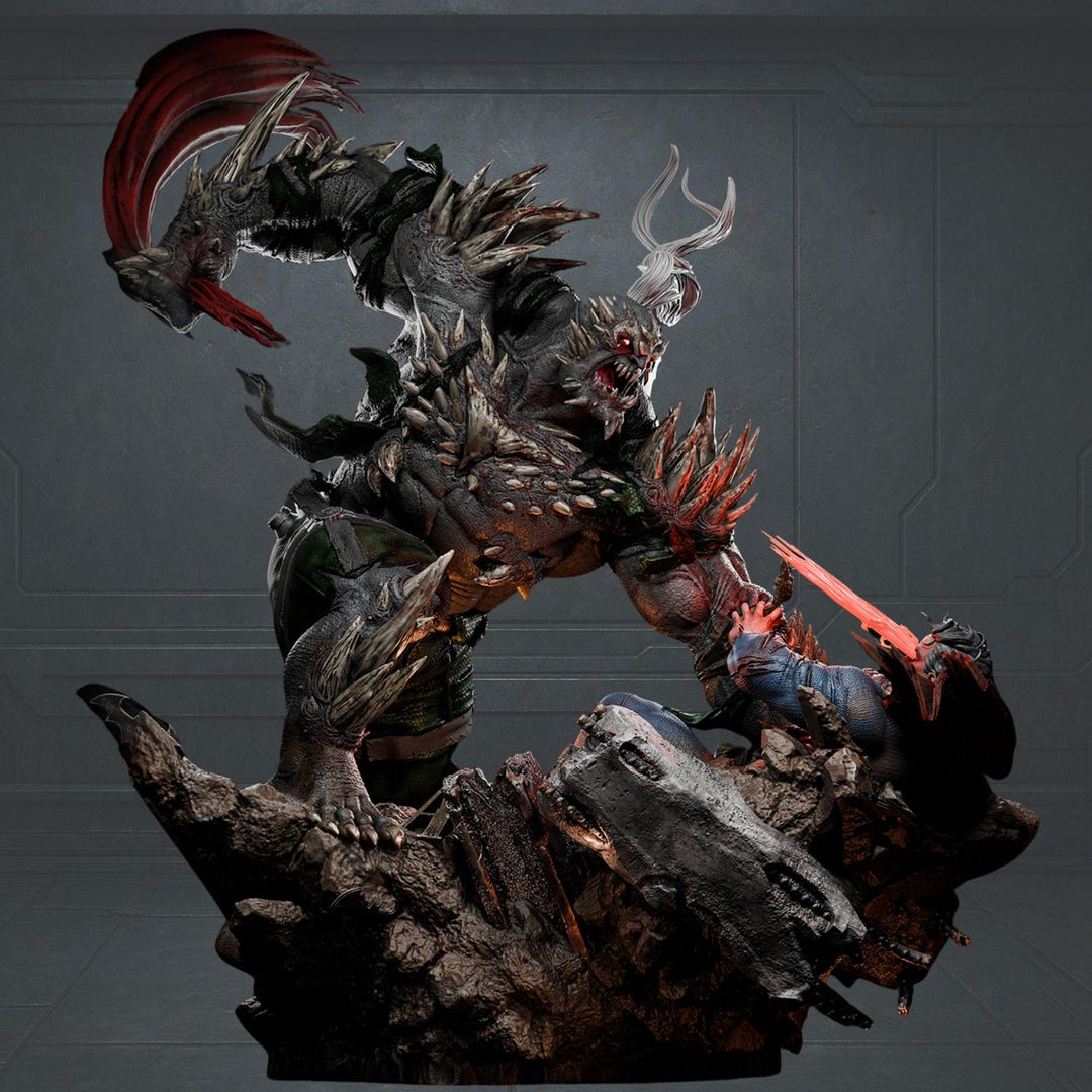 Doomsday Fanart 1/6 Scale STL Statue | Battle Monster Diorama (3D Print ...