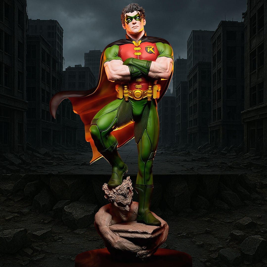 Vigilant Sidekick Statue STL | 1/6 Scale Hero Pose (3D Print File) - Etsy