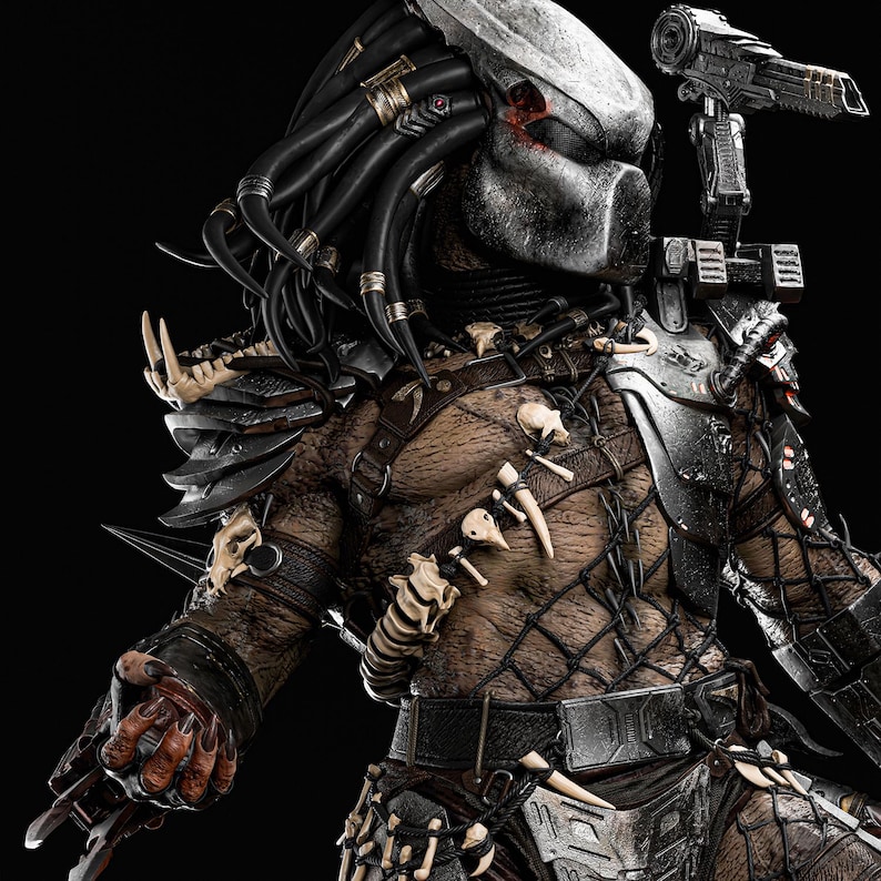 Predator STL Statue | 1/6 Scale Trophy Hunter Diorama (3D Print File ...