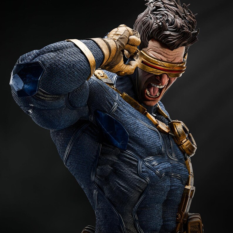 Cyclops Fanart 1/6 Scale STL Statue | Energy Beam Diorama (3D Print ...