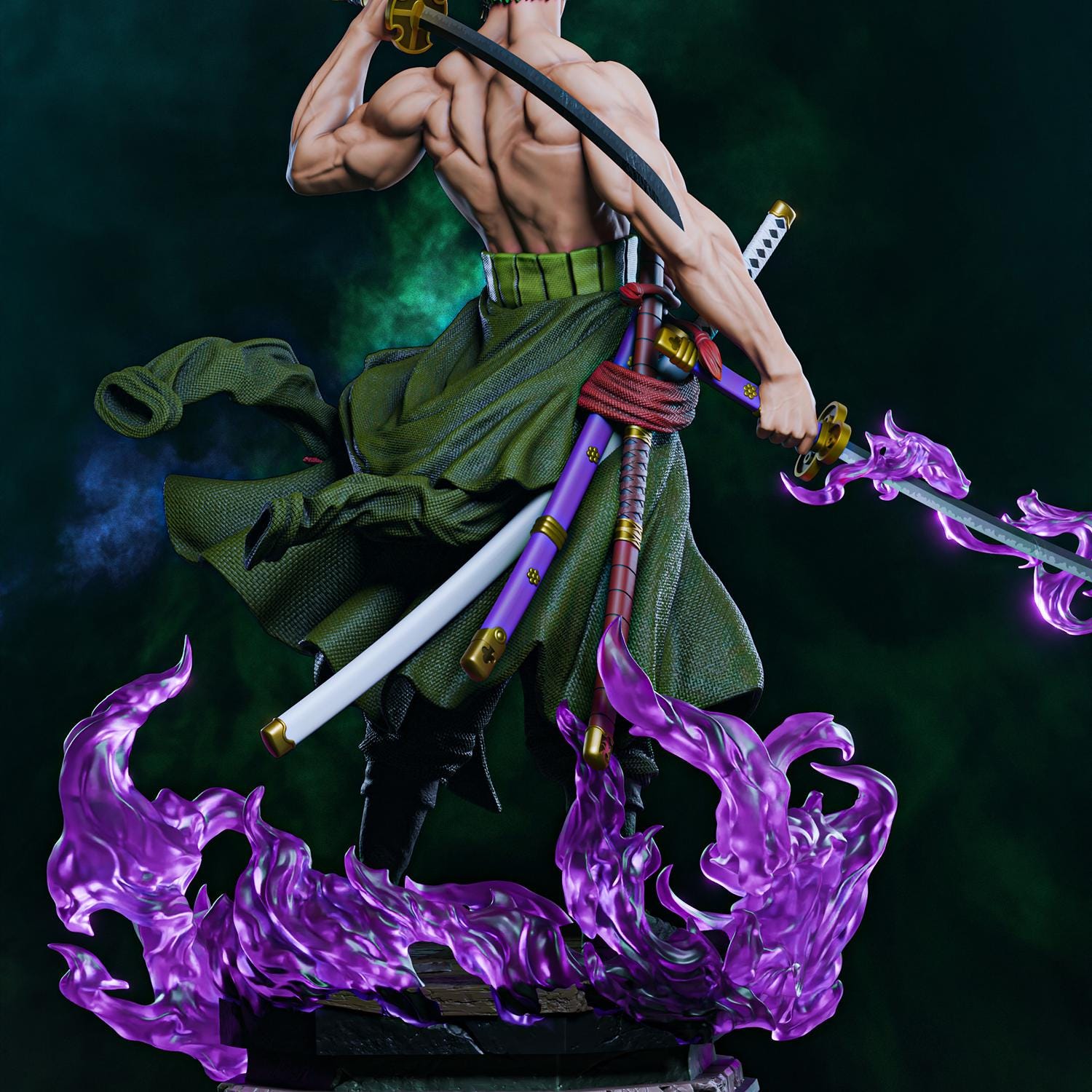 Swordmaster Warrior Fanart STL Statue | Dual Blade 3D Print Model (1/7 ...