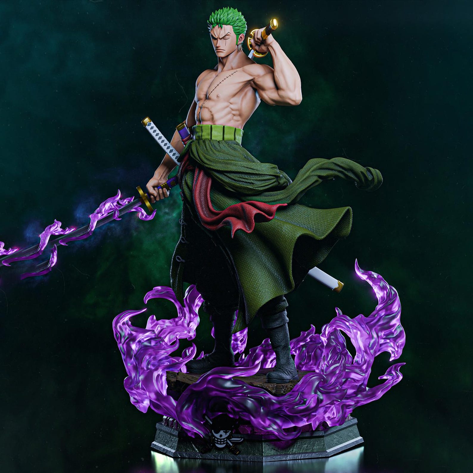 Swordmaster Warrior Fanart STL Statue | Dual Blade 3D Print Model (1/7 ...