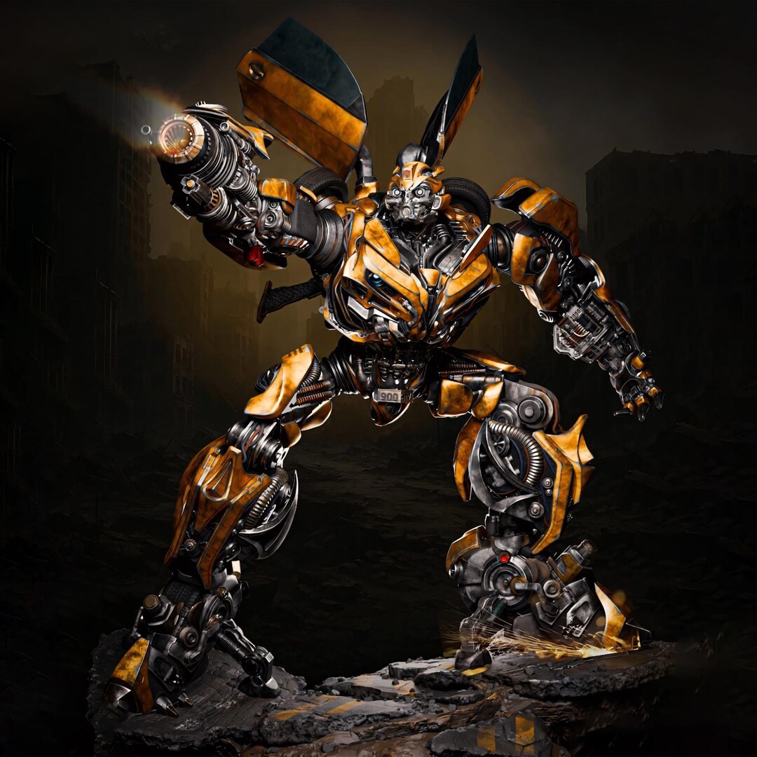 Cyber Mecha Warrior STL Statue | 1/6 Scale, Cannon Arm (3D Print File ...
