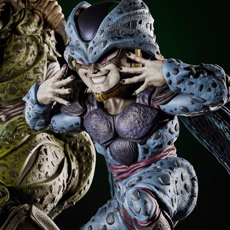 Cell Fanart Diorama | 1/6 Scale | Juniors Energy Blast Scene | 3D STL ...