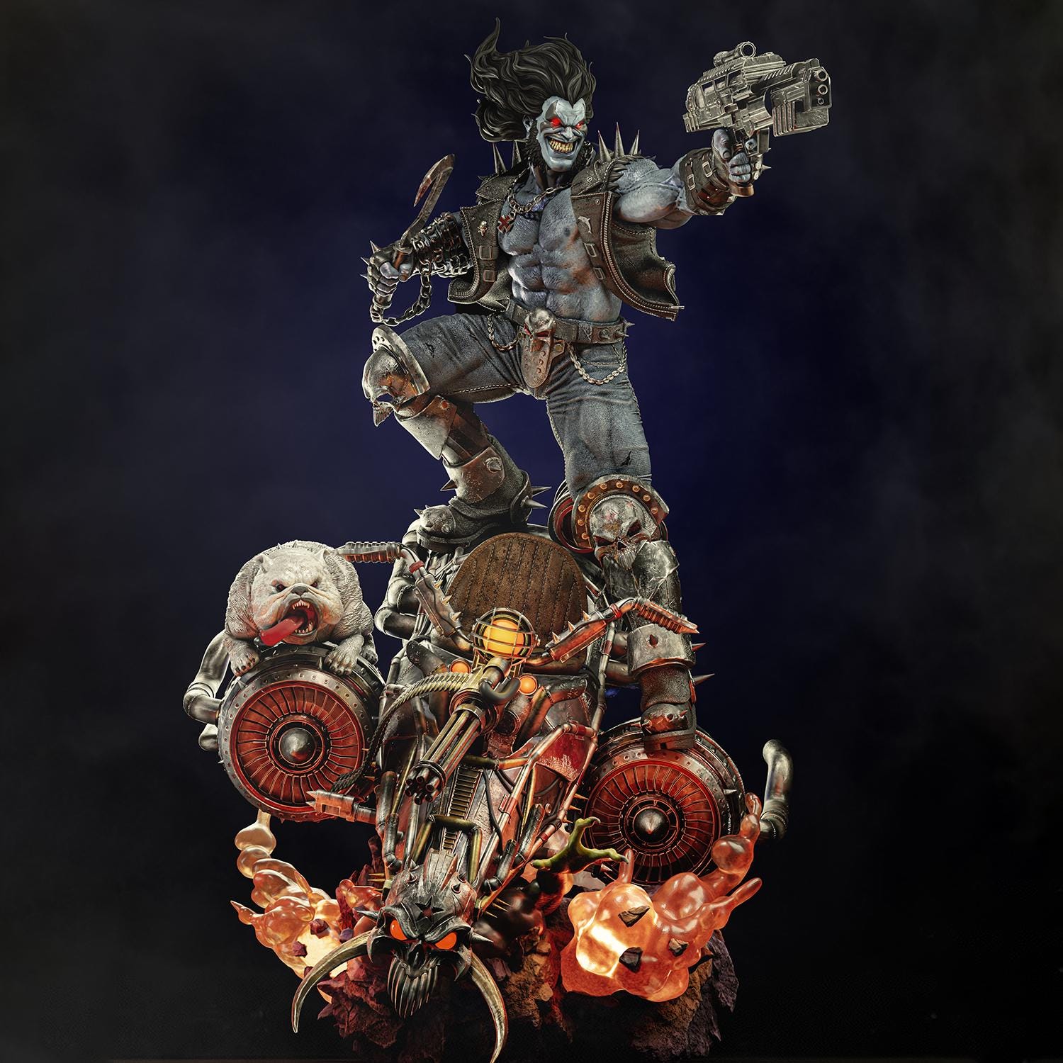 Space Biker Fanart STL Statue | Heavy Metal Alien Rider, 1/6 Scale (3D ...