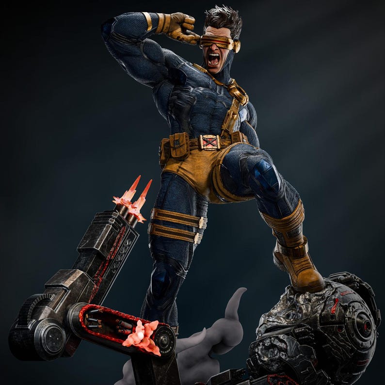 Cyclops Fanart 1/6 Scale STL Statue | Energy Beam Diorama (3D Print ...
