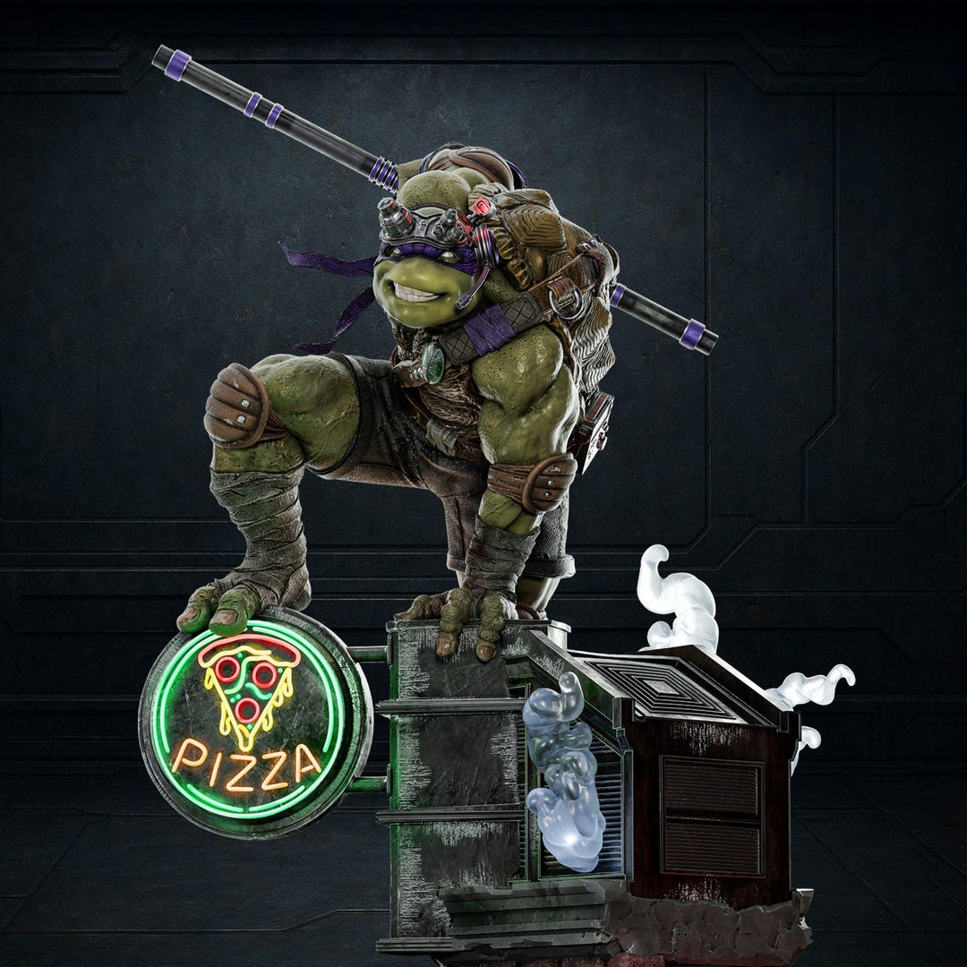 Donatello Fanart STL Statue | Tech Mutant 1/6 Scale (3D Print File) - Etsy