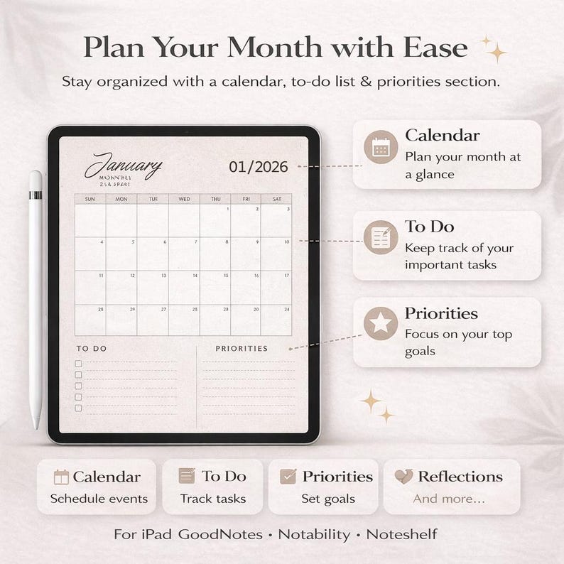 Self Care Digital Planner 2026 | iPad Planner | Goodnotes Planner ...