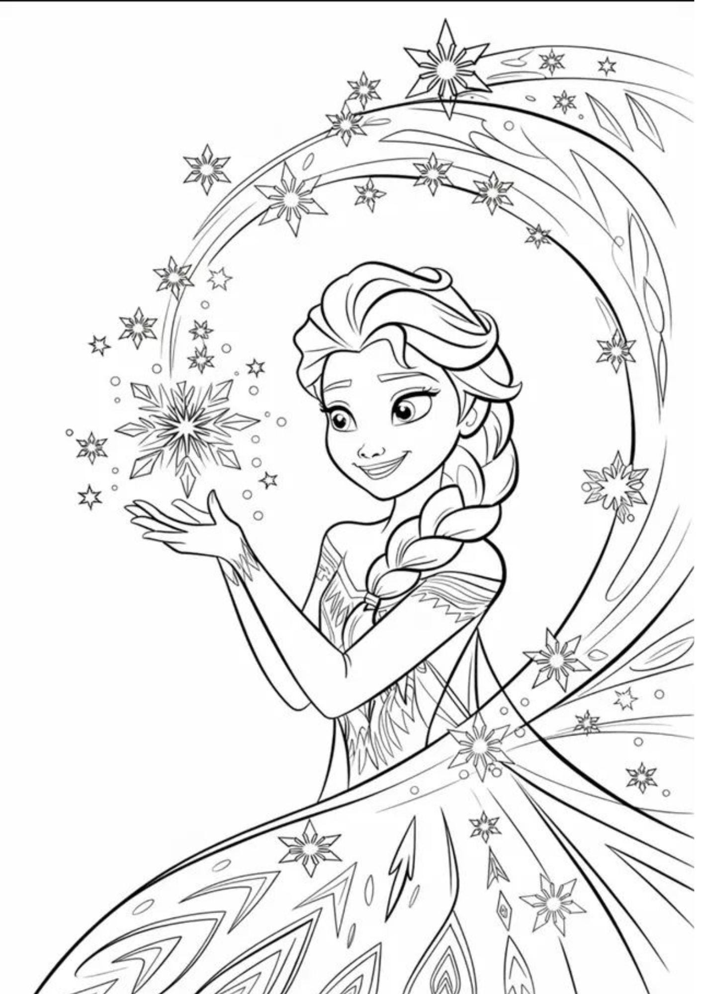 Frozen Style Coloring Book | Ice Princess Winter Coloring Pages for ...