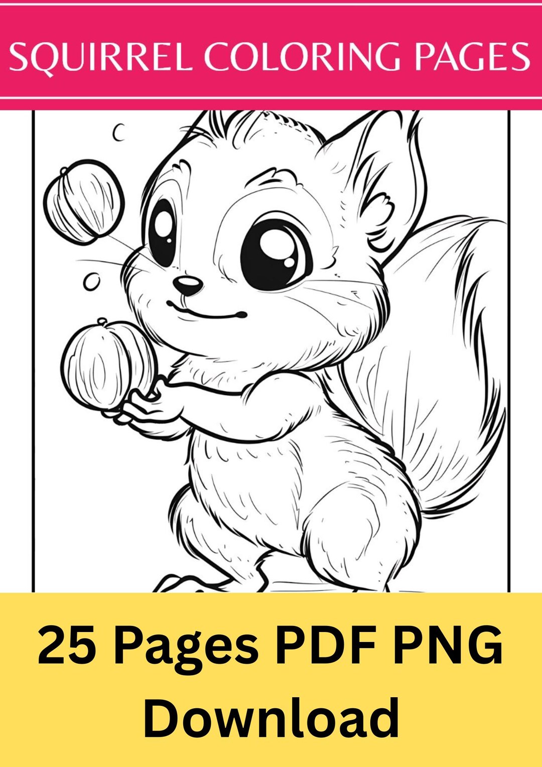 Squirrel Coloring Pages for Kids | Printable Wildlife Coloring Book ...