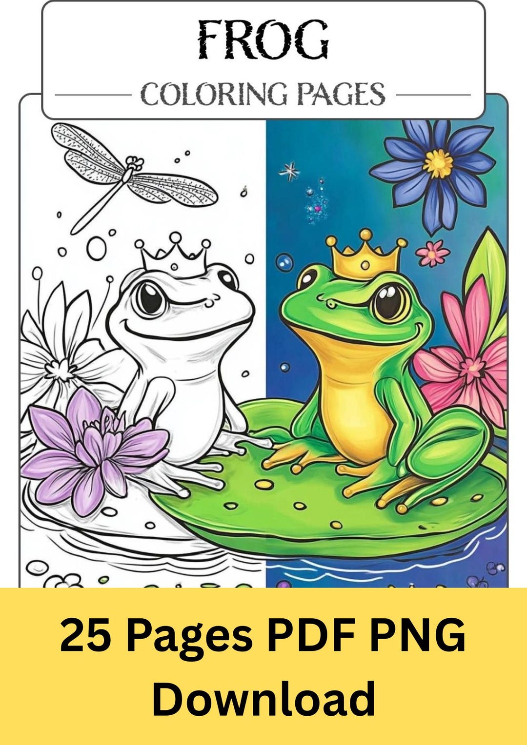 Frog Coloring Pages for Kids | Printable Wildlife Coloring Book ...