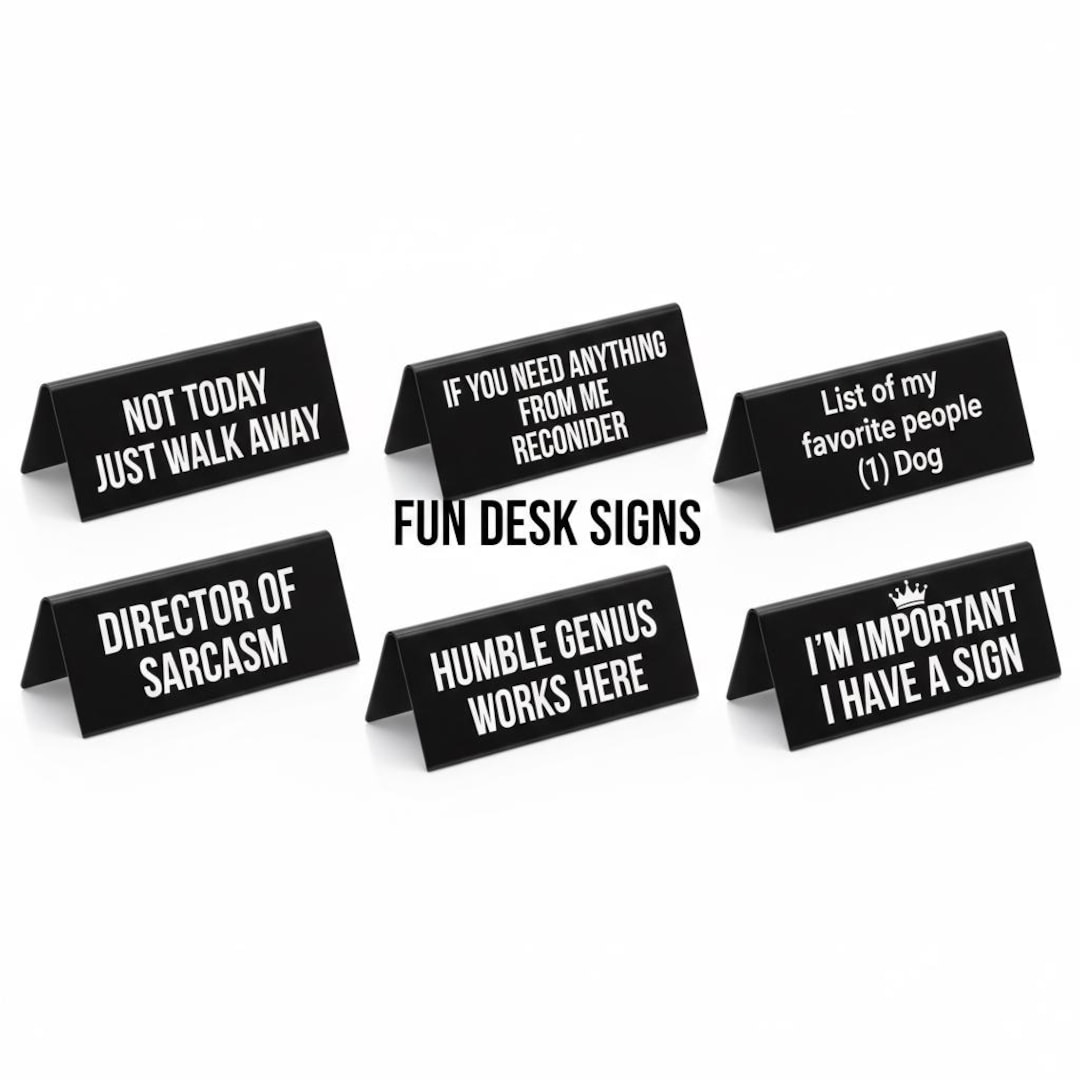Funny Desk Signs - Gifts for Coworkers- Boss Signs - Etsy