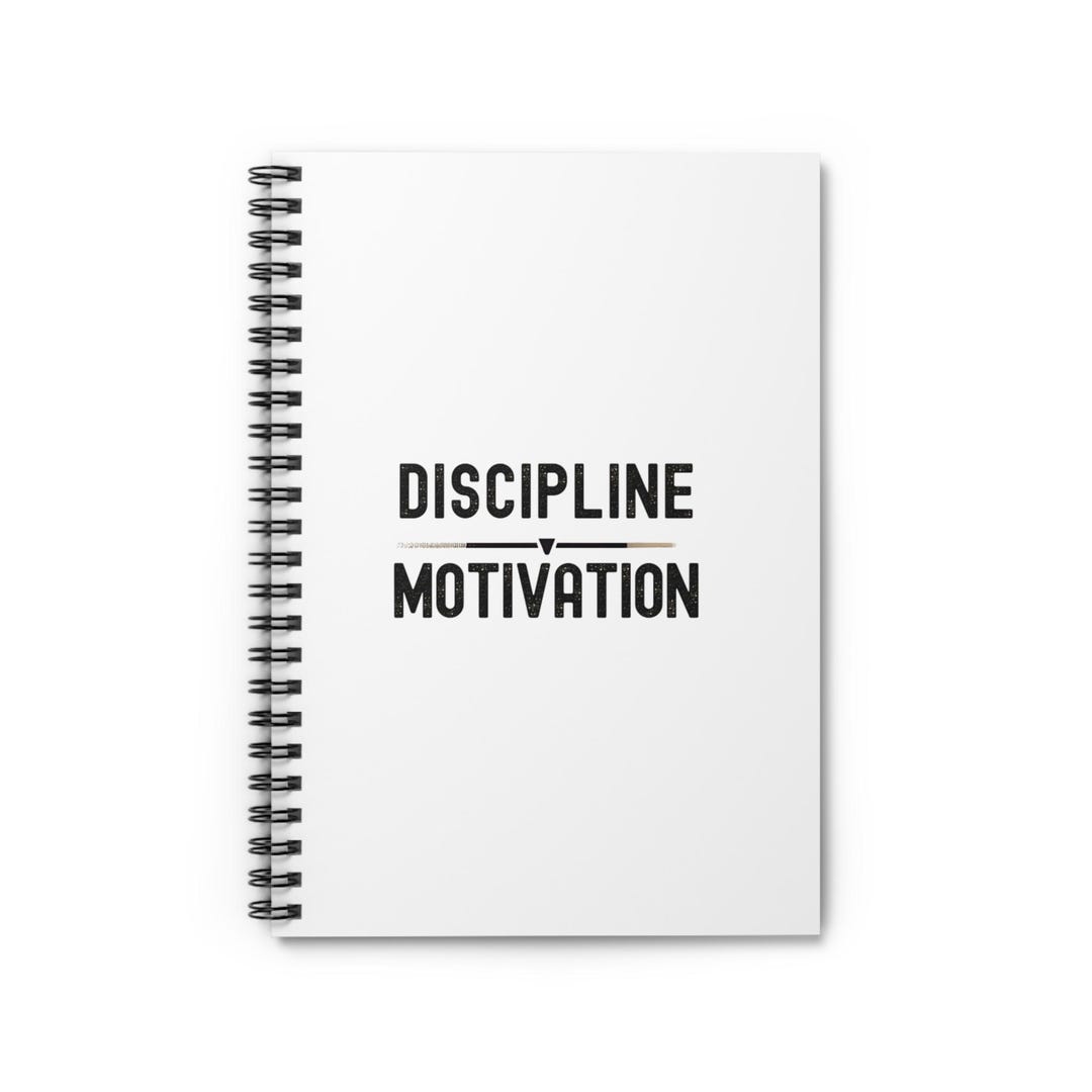 Discipline Over Motivation Spiral Notebook Minimalist Motivational ...