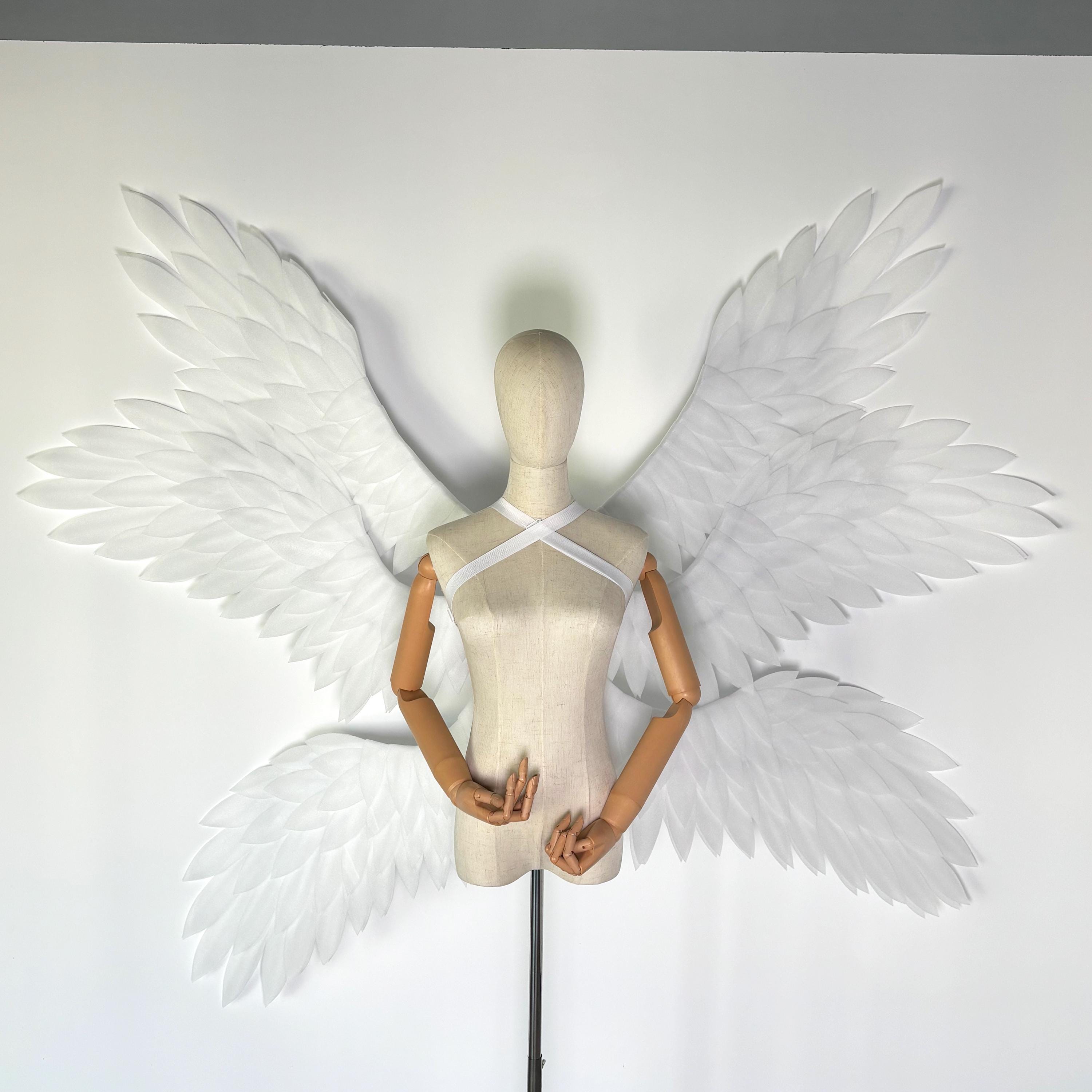 Handmade Electric Angel Wings, Six-wing Seraphim Costume, White Moving ...