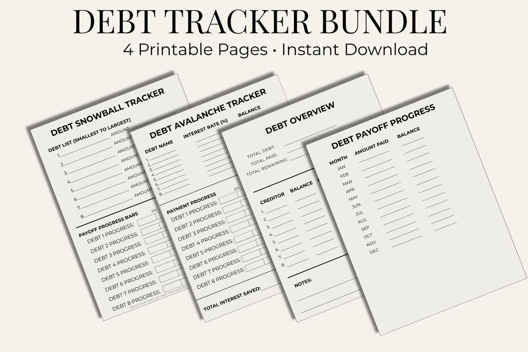 Debt Payoff Tracker Bundle | Snowball + Avalanche | Printable Debt ...