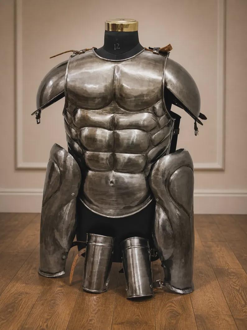 Handmade Steel Spartan Muscle Armor Set, Greek Warrior Armor, Spartan ...