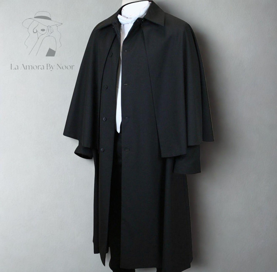 Vintage Wool Frock Coat With Cape 18th Century Regency Gentleman ...