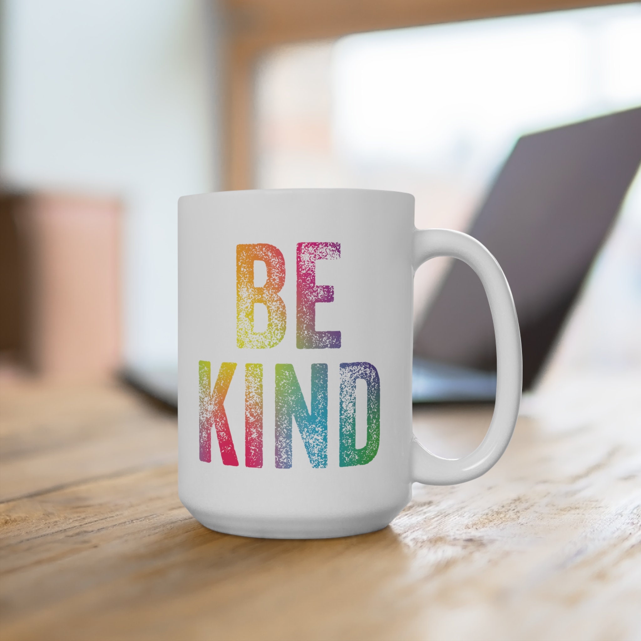 Spread Positivity: 15 Oz 'be Kind' Mugs on Etsy Inspirational Gifts for ...