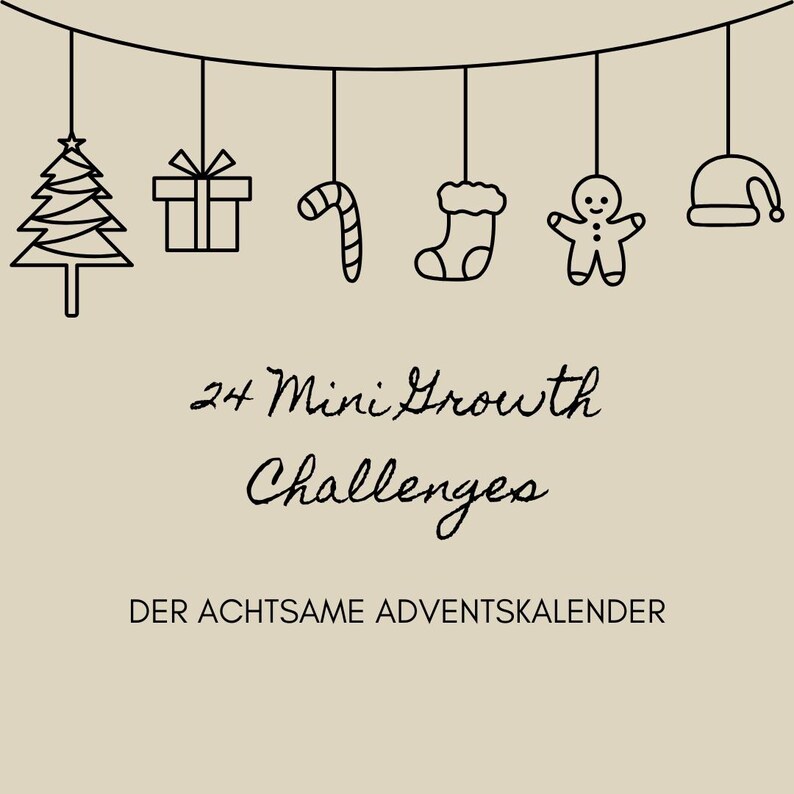 Mindfulness Advent Calendar | 24 Mini Growth Challenges | Advent ...