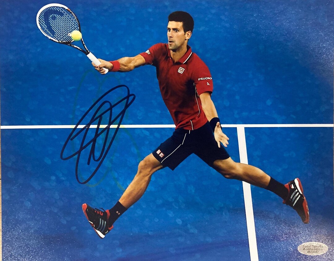 Novak Djokovic Signed 8x10 Tennis Photo With COA - Etsy