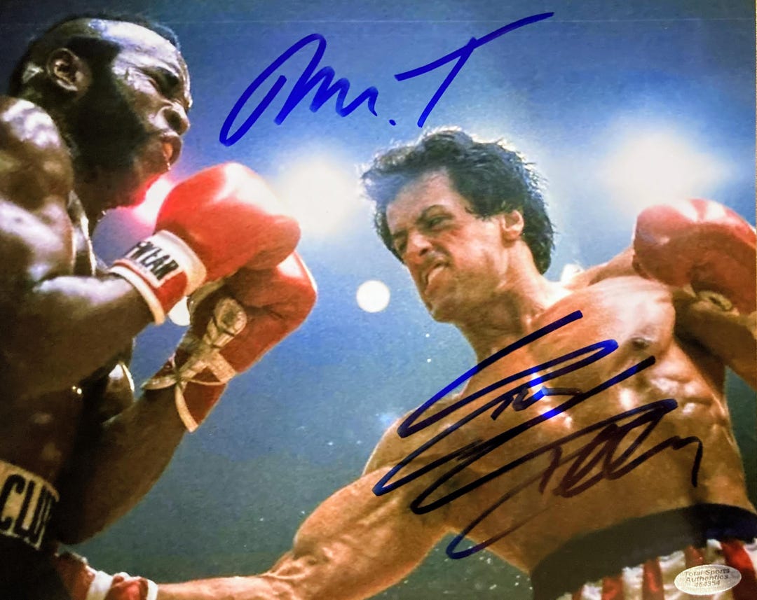 Sylvester Stallone and Mr. T Signed Photo With COA. Rocky 3 Movie - Etsy