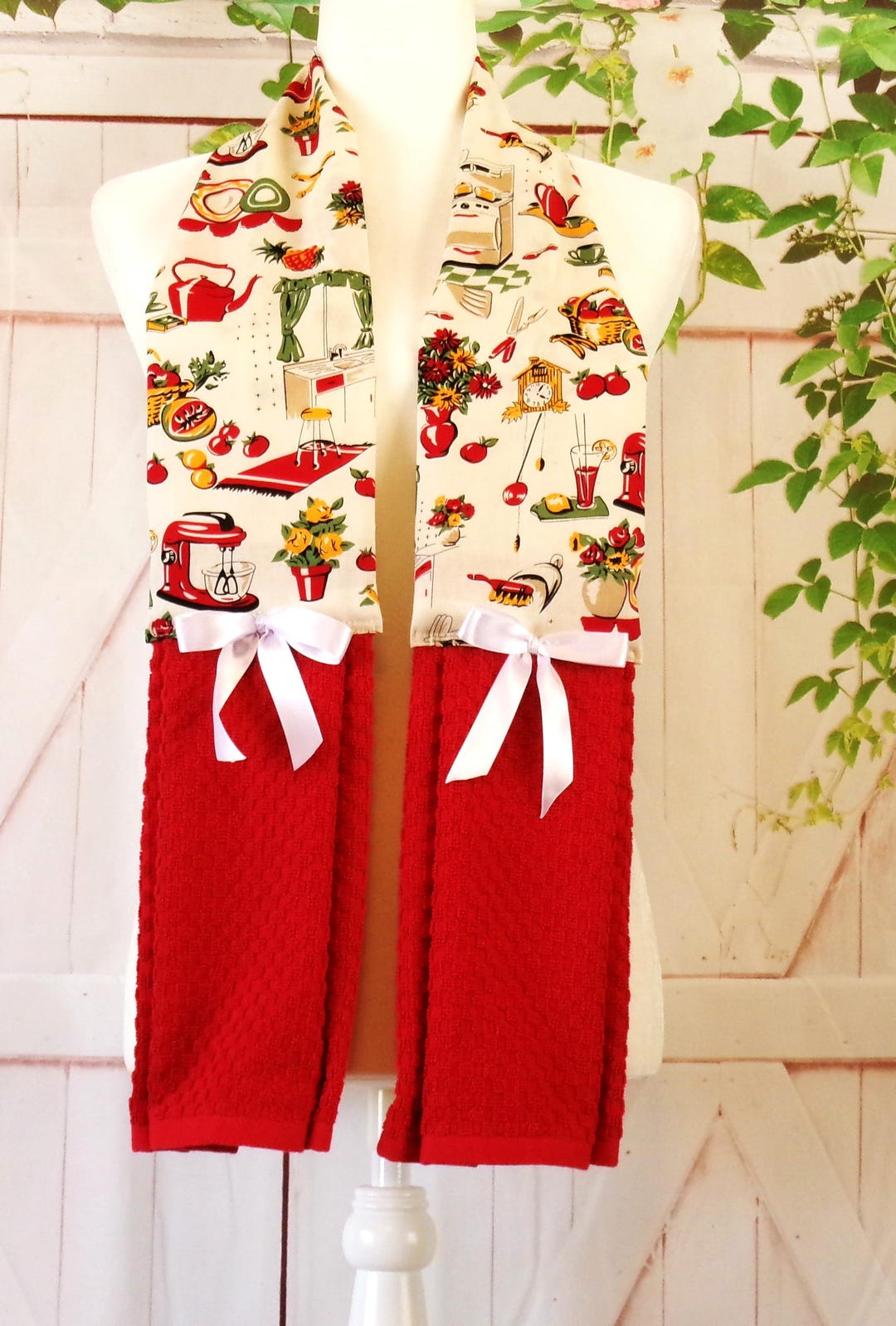 Fifties Kitchen Cotton Calico Fabric, Versatile Kitchen Boa - Kitchen ...