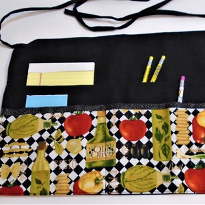 Italian Food, Peppers, Pasta, Olive Oil Print Apron, Vendor/server ...