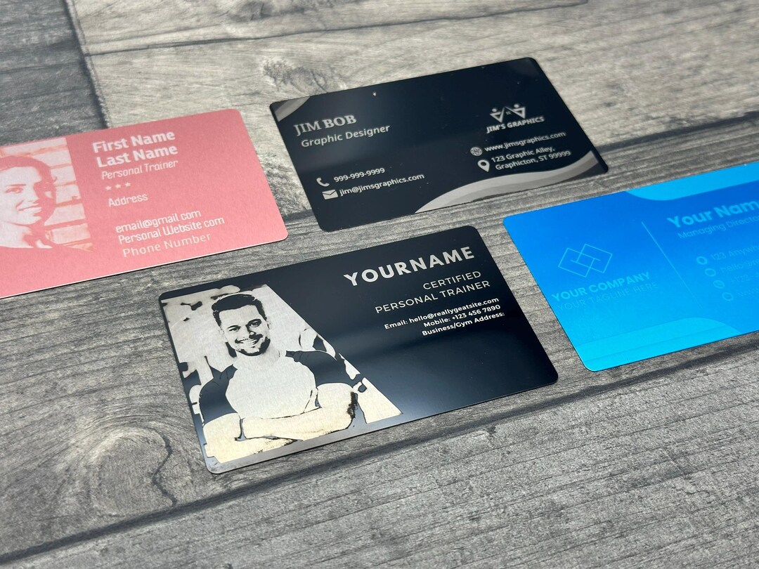 Custom Engraved Metal Card Photo, QR or Business Card, Wallet Insert ...