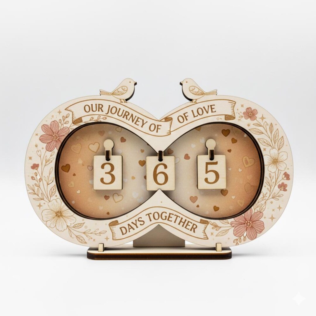 Personalized Days in Love Tracker Sign, Valentine Gift for Couple ...