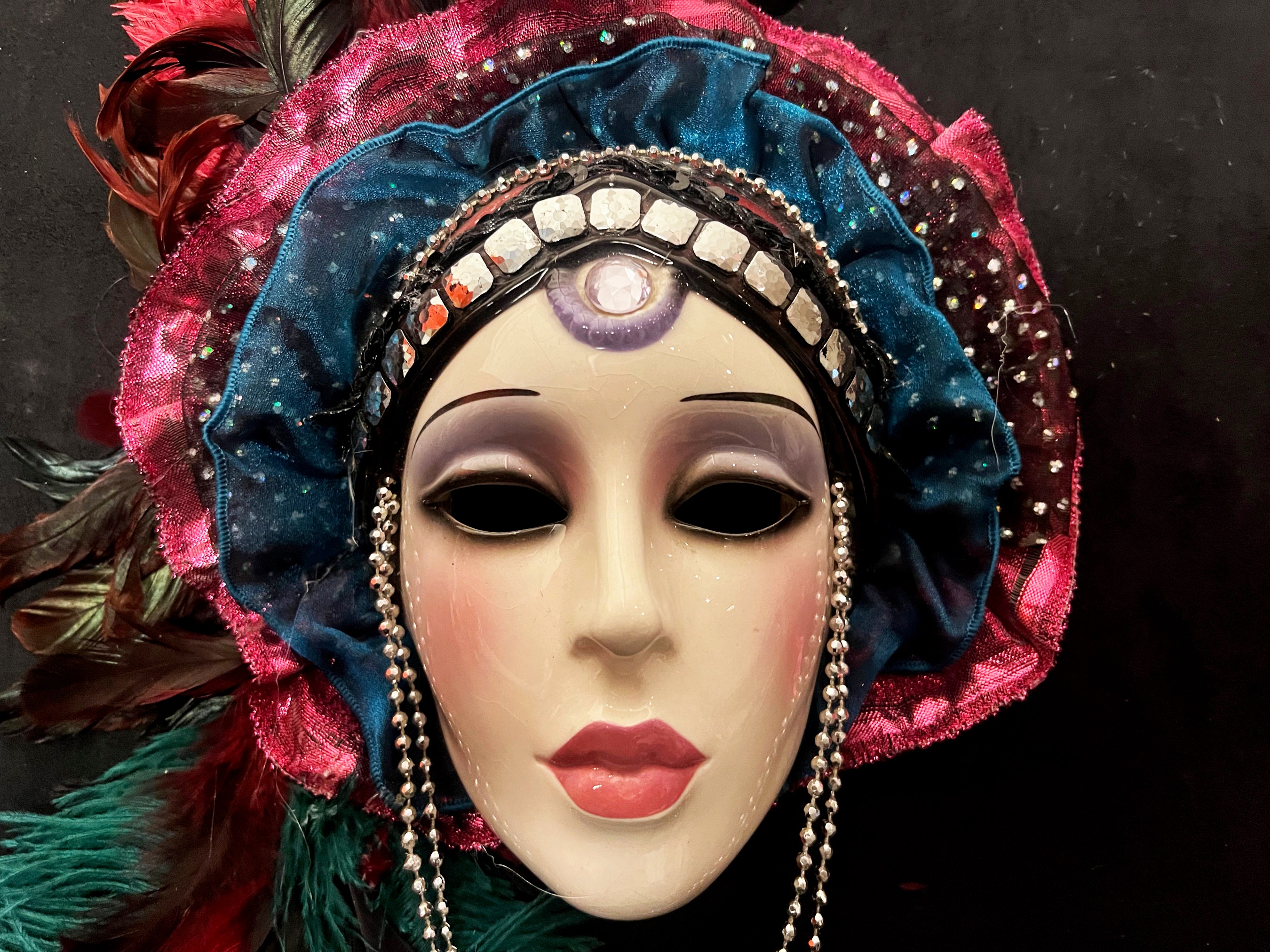 Odalisque Clay Art Mask Prototype by Designer Claudia Cohen - Etsy