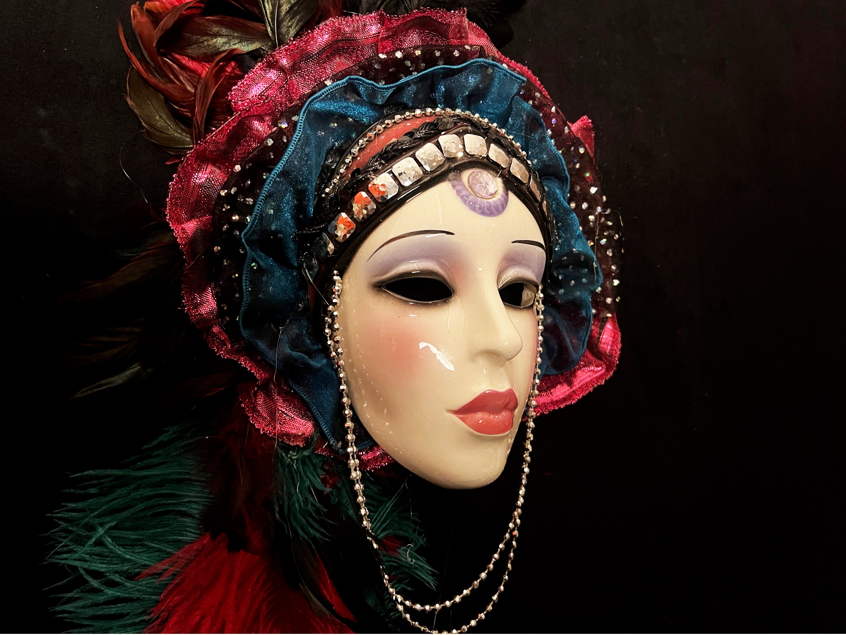 Odalisque Clay Art Mask Prototype by Designer Claudia Cohen - Etsy