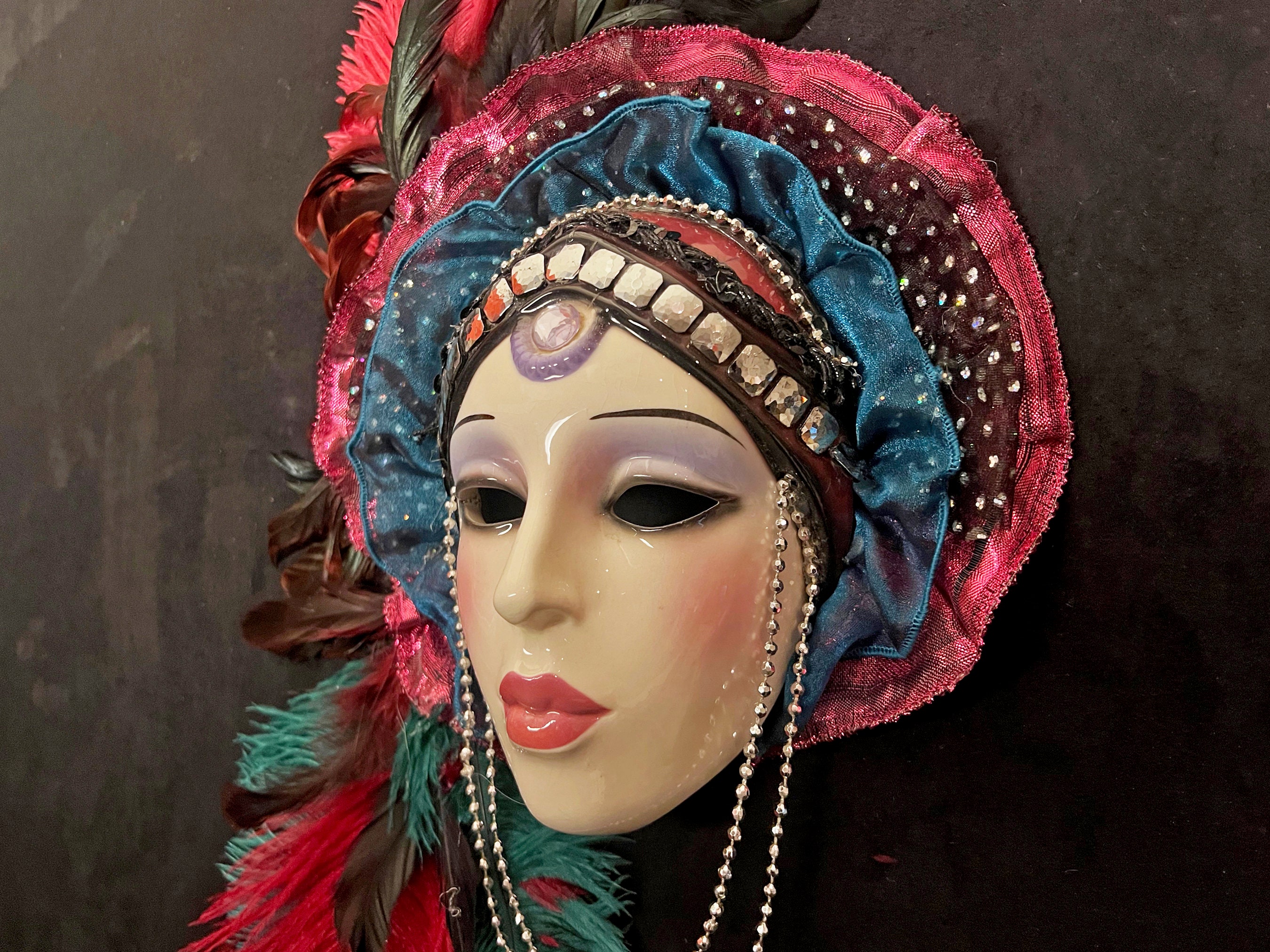 Odalisque Clay Art Mask Prototype by Designer Claudia Cohen - Etsy