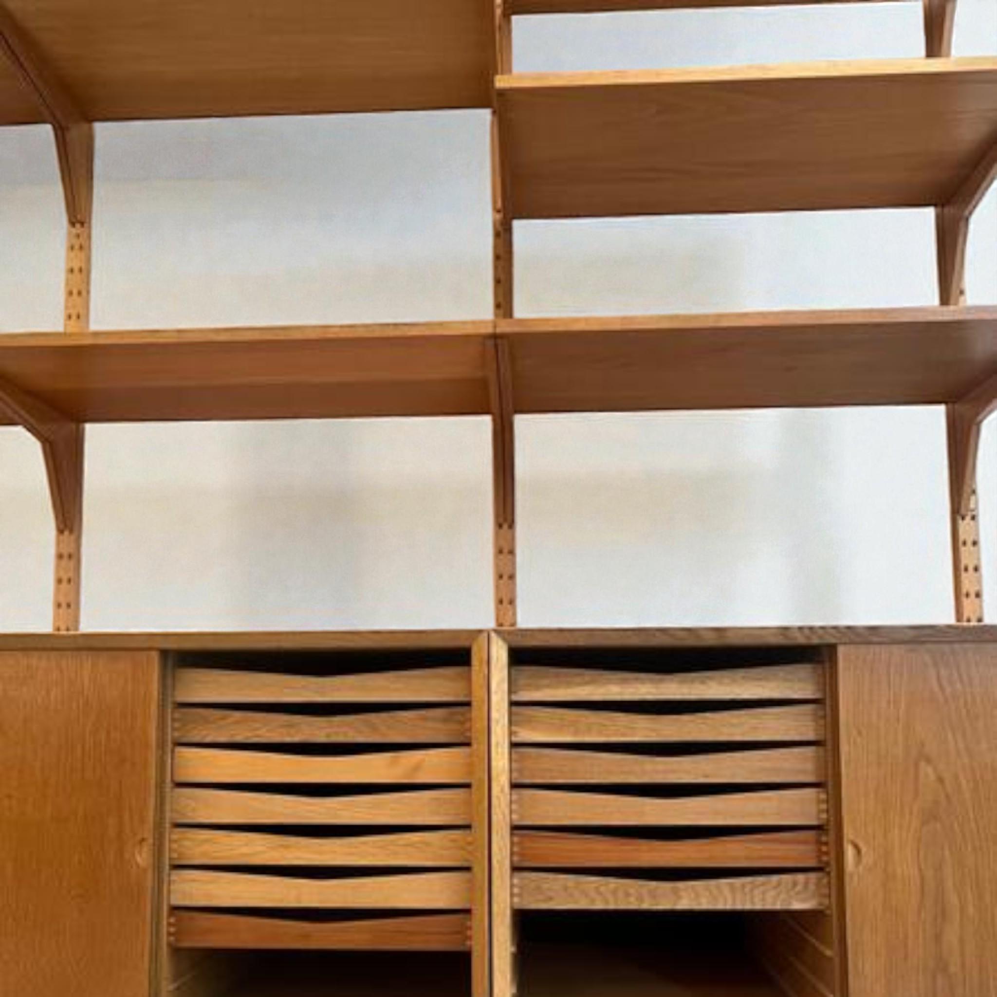 Mid Century Style Modular Shelving Unit, Large Wooden Storage System ...