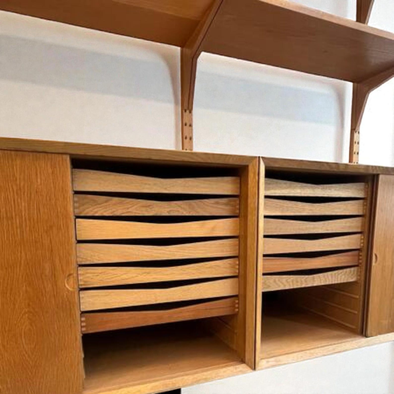 Mid Century Style Modular Shelving Unit, Large Wooden Storage System ...